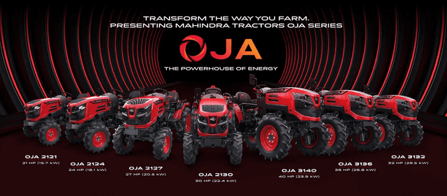 Mahindra launches 7 lightweight OJA 4WD tractors for Indian farmers
